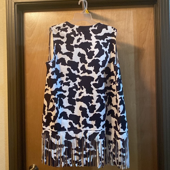 L&B | Jackets & Coats | Lb Western Cow Print Vest | Poshmark
